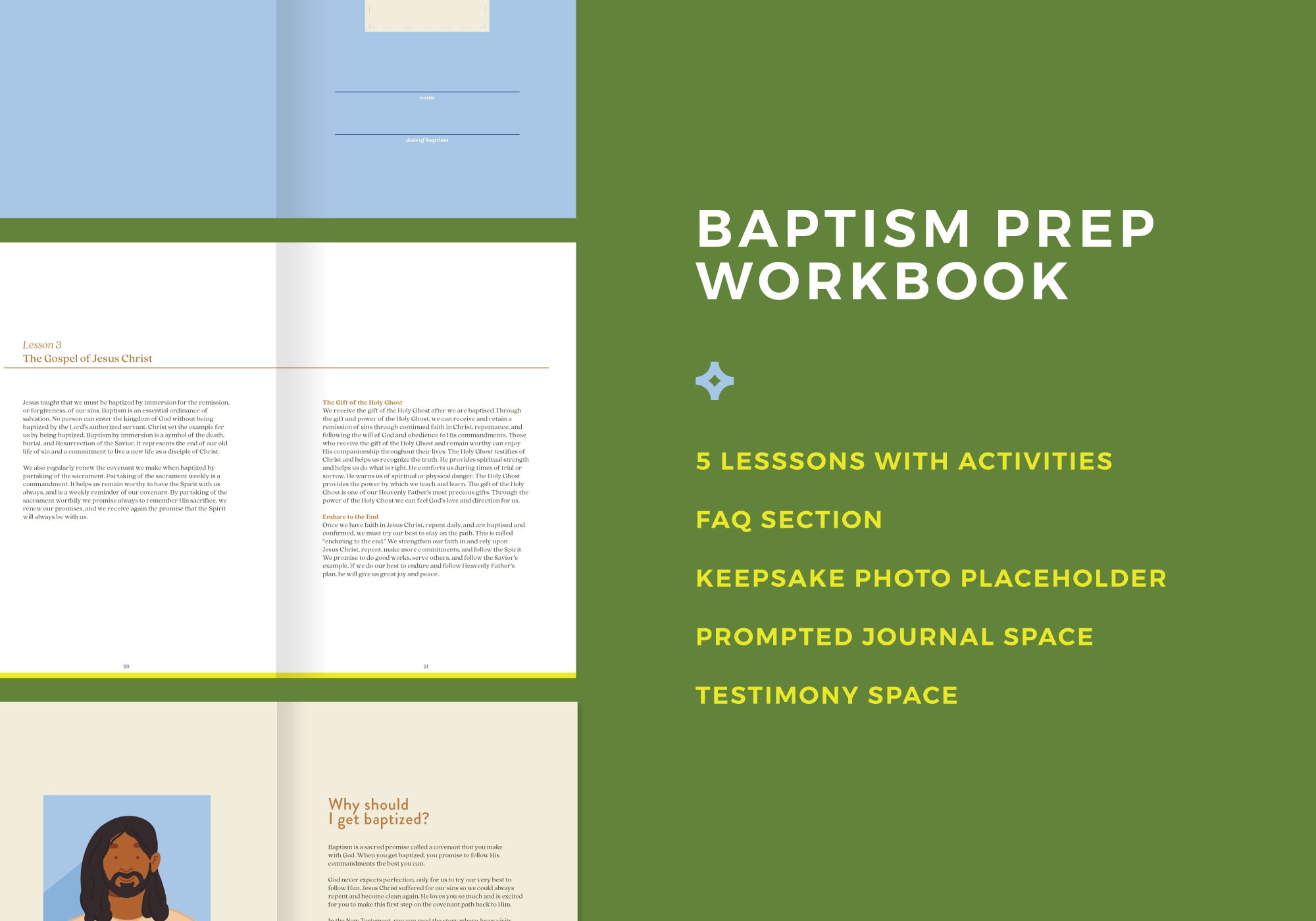 Baptism Prep Workbook Booklet Pamphlet LDS Children's Gospel Guide to ...