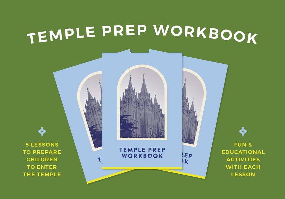 Temple Prep Workbook Booklet Pamphlet LDS Children's Gospel Guide to ...
