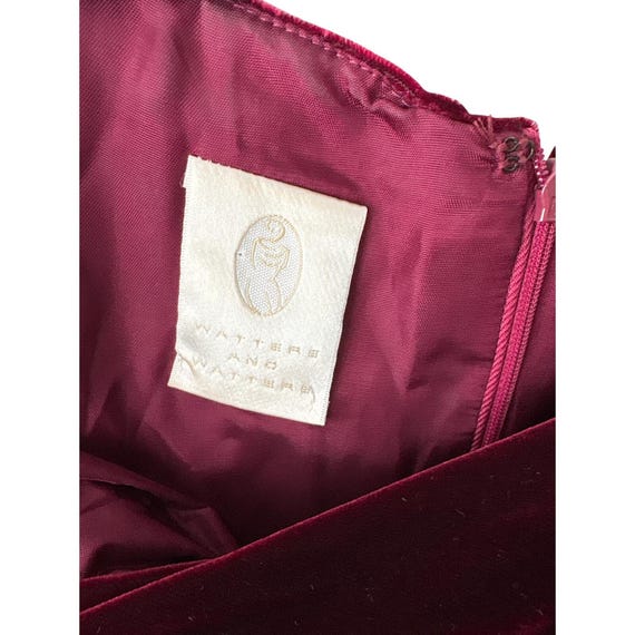 Vintage Watters & Watters Velvet Gown Burgundy - Gem