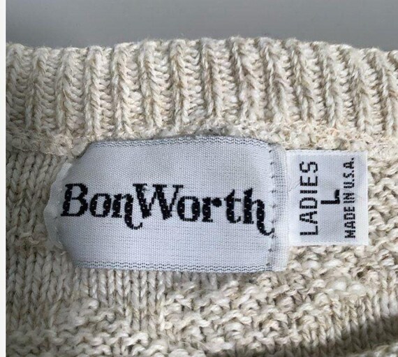 RARE Vintage BonWorth Horse Knit Short sleeve sweater… - Gem