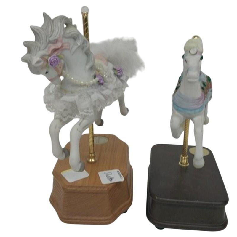 Vintage Westland Musical Carousel Horse Figurine Set – Victorian ...