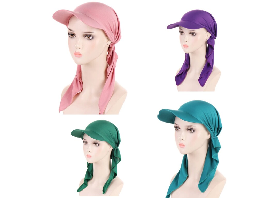 Hat With Scarf Turban Head Wrap Baseball Cap - Etsy