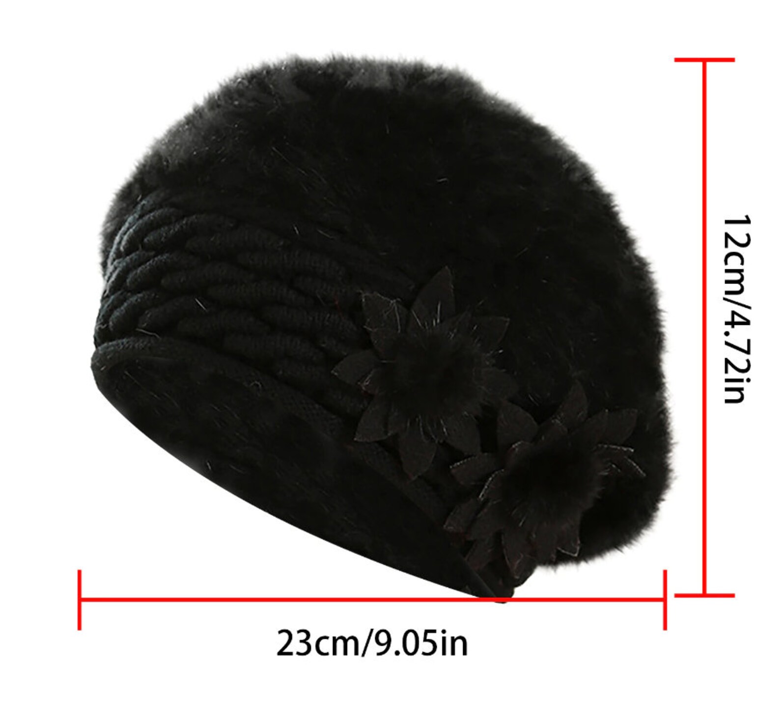 Beret Beanie Hat Cap Fluffy Fleece Lined Beret Style Cap in | Etsy