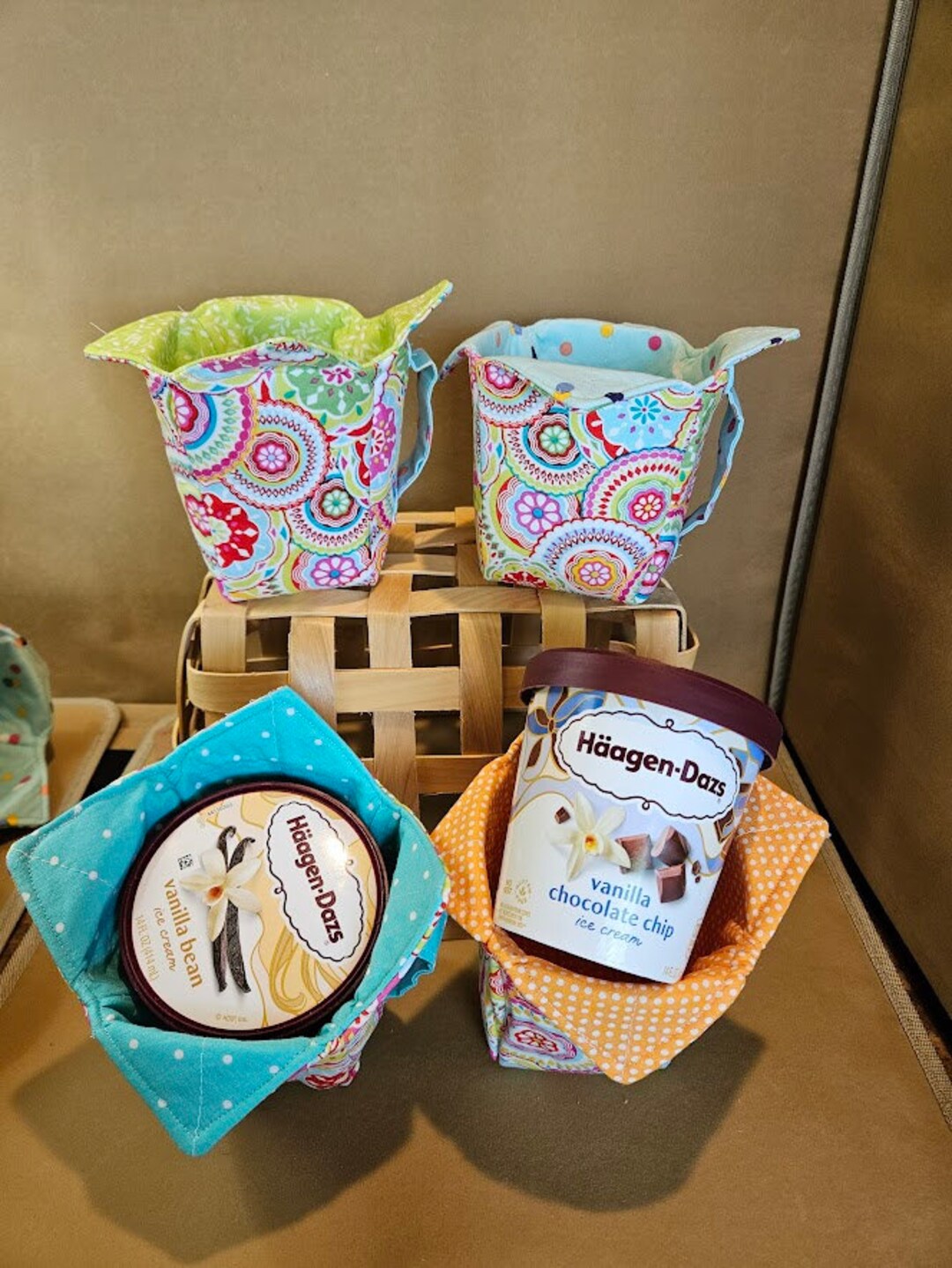 Ice Cream Cozy, Ice Cream Pint Holder, Pint Sleeve, Ice Cream Lover ...