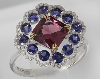 Raspberry Rhodolite Garnet Ring Classic Ring Elegant