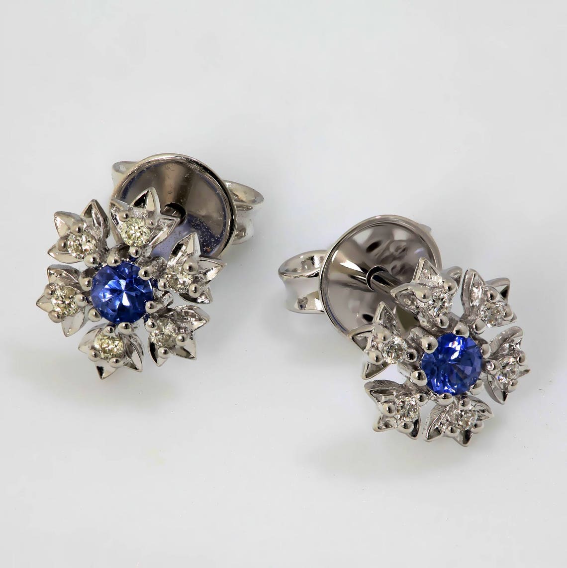 Saphir und Diamanten oder Weiße Saphir Schneeflocken - Etsy.de