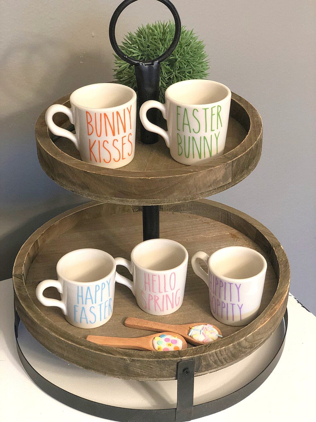Mini Spring Mug: Tiered Tray Coffee Bar Decor - Etsy