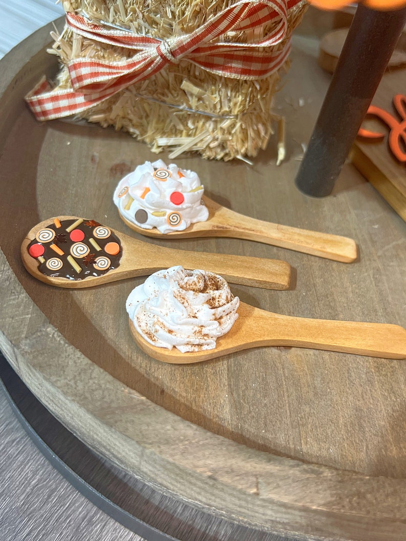 Mini Wooden Spoons Tiered Tray Decor Fall Tiered Tray Mini - Etsy