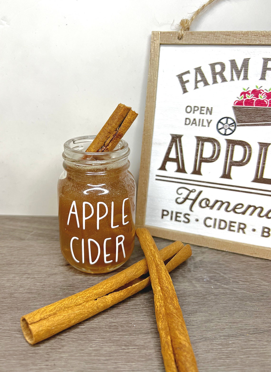 Faux Apple Cider, Tiered Tray Decor, Fall Tiered Tray, Apple Tiered ...
