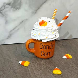 Mini Mug With Whipped Topper, Candy Corn Mug, Tiered Tray Decor, Fall ...