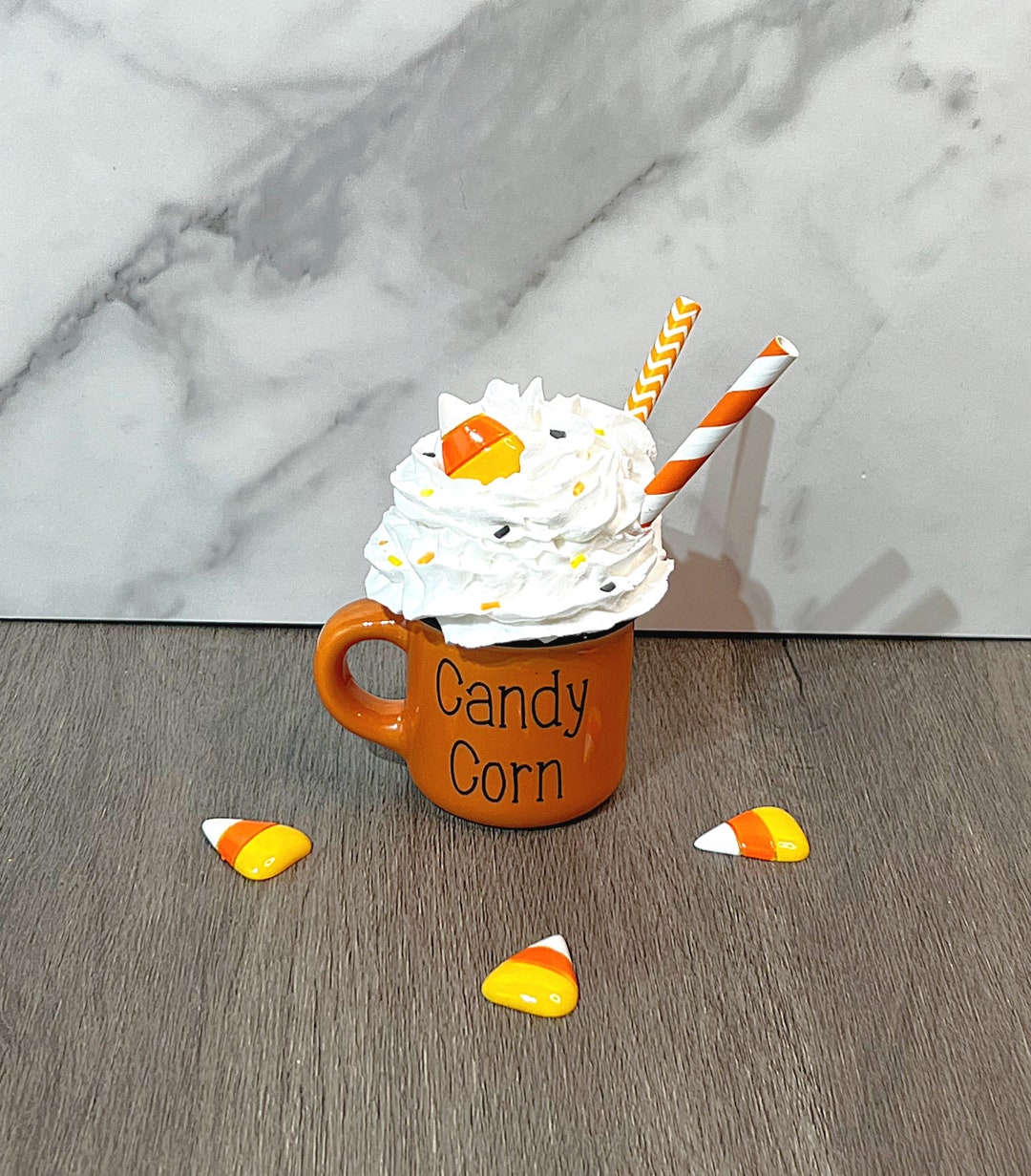 Mini Mug With Whipped Topper, Candy Corn Mug, Tiered Tray Decor, Fall ...