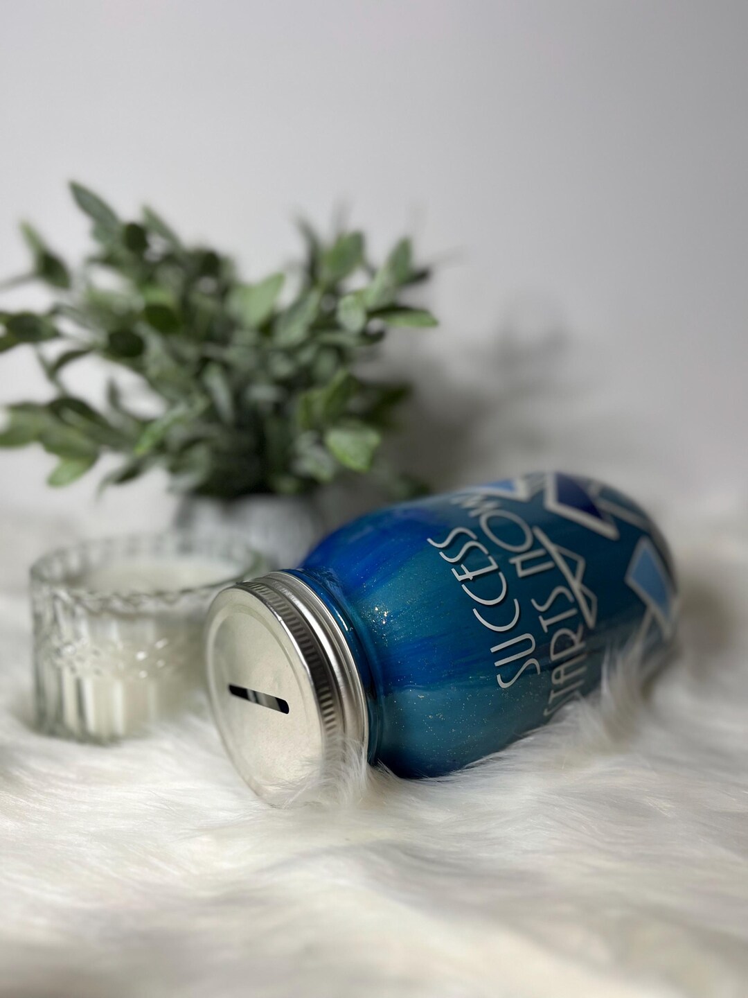 Success Starts Now | Mason Jar Bank - Etsy