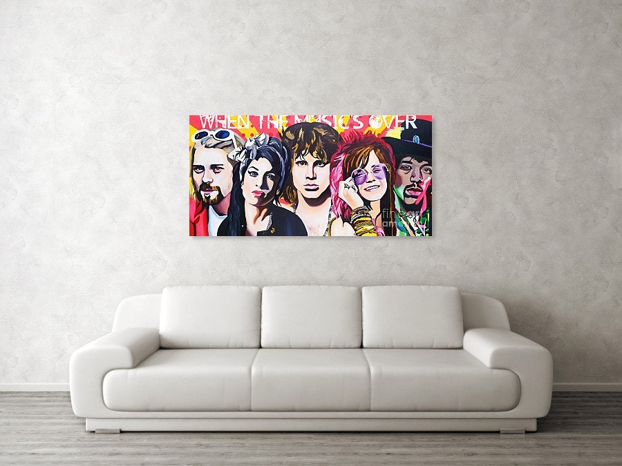 The 27 Club Hand Painted Poster PRINT Kurt Cobain Amy - Etsy Australia