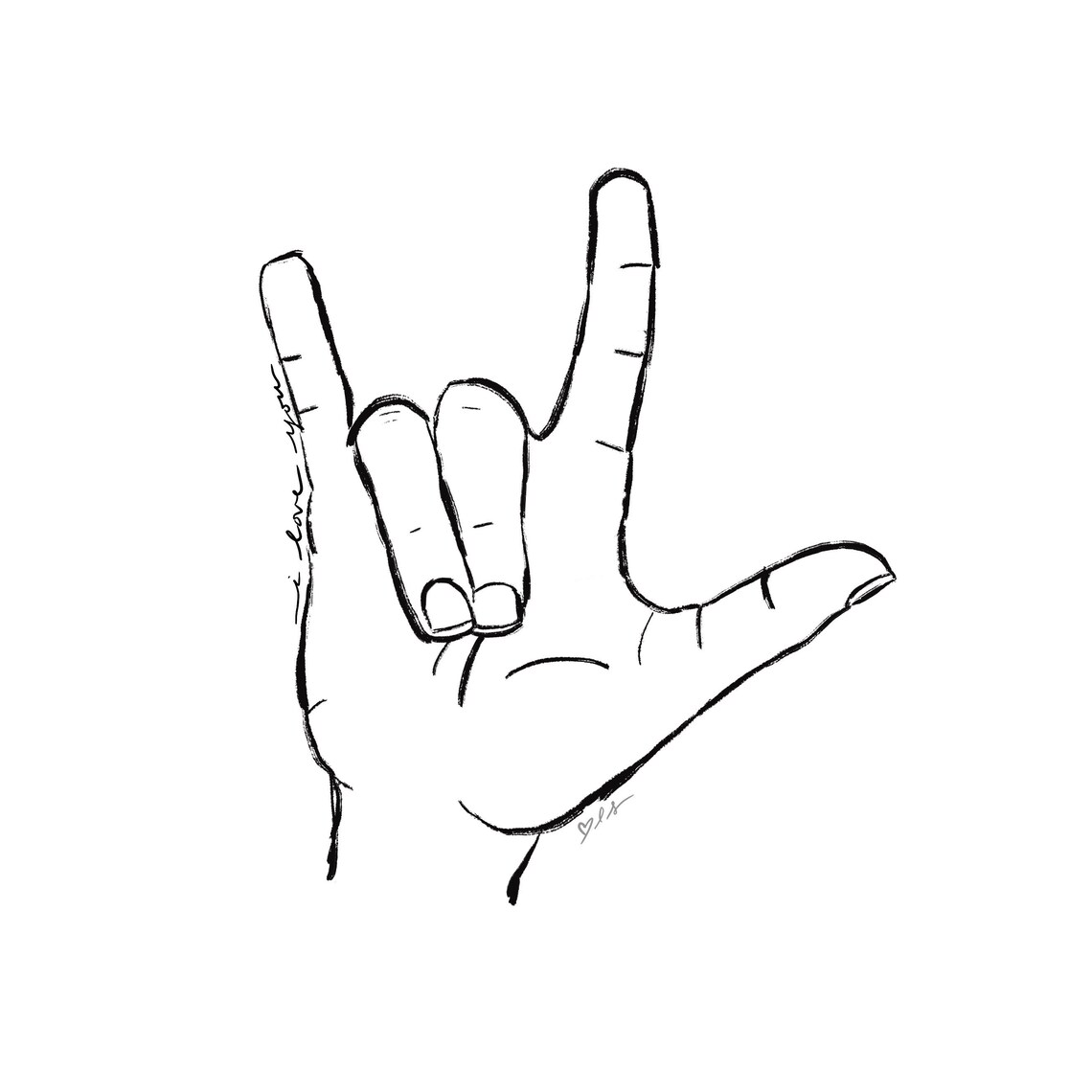 ASL I Love You Art Print - Etsy