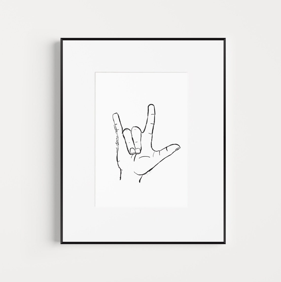ASL I Love You Art Print - Etsy