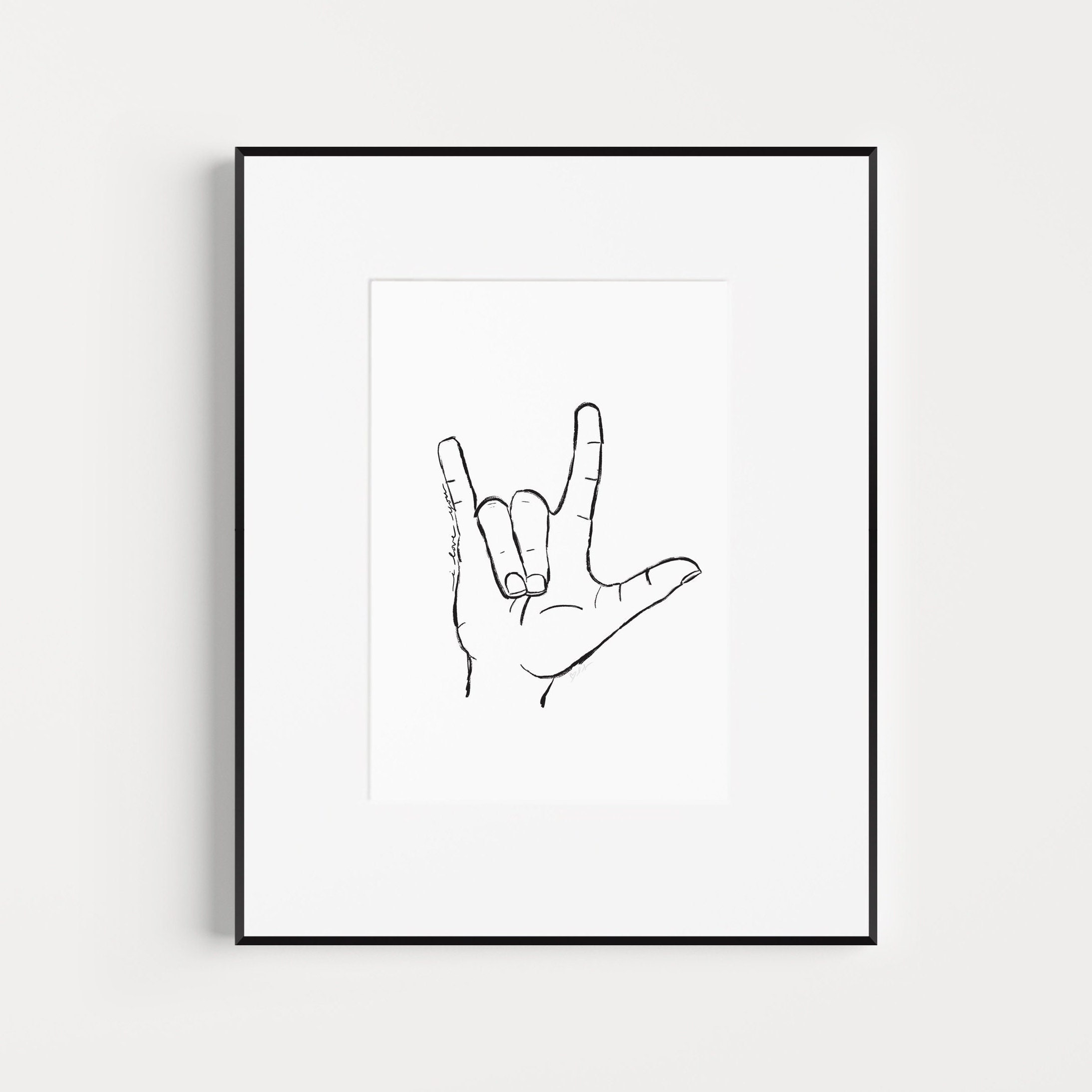 ASL I Love You Art Print - Etsy