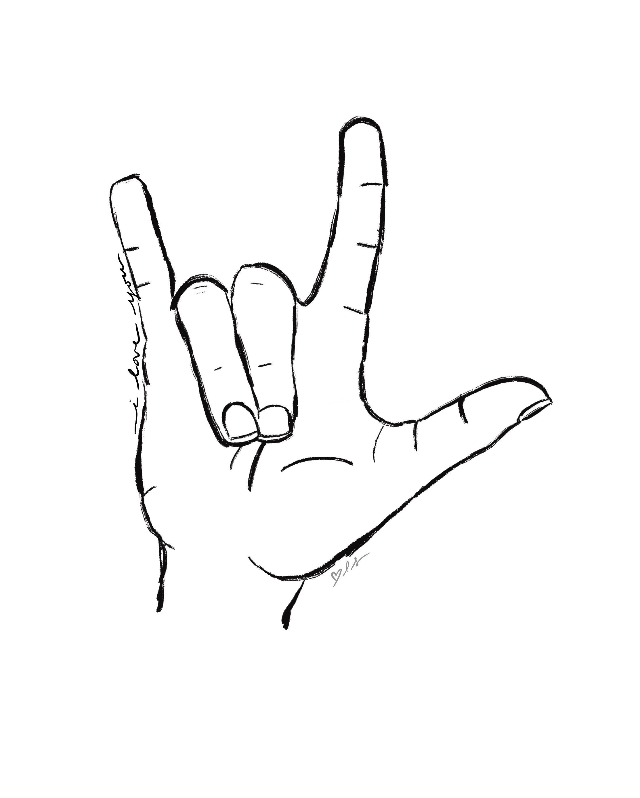 ASL I Love You Art Print - Etsy