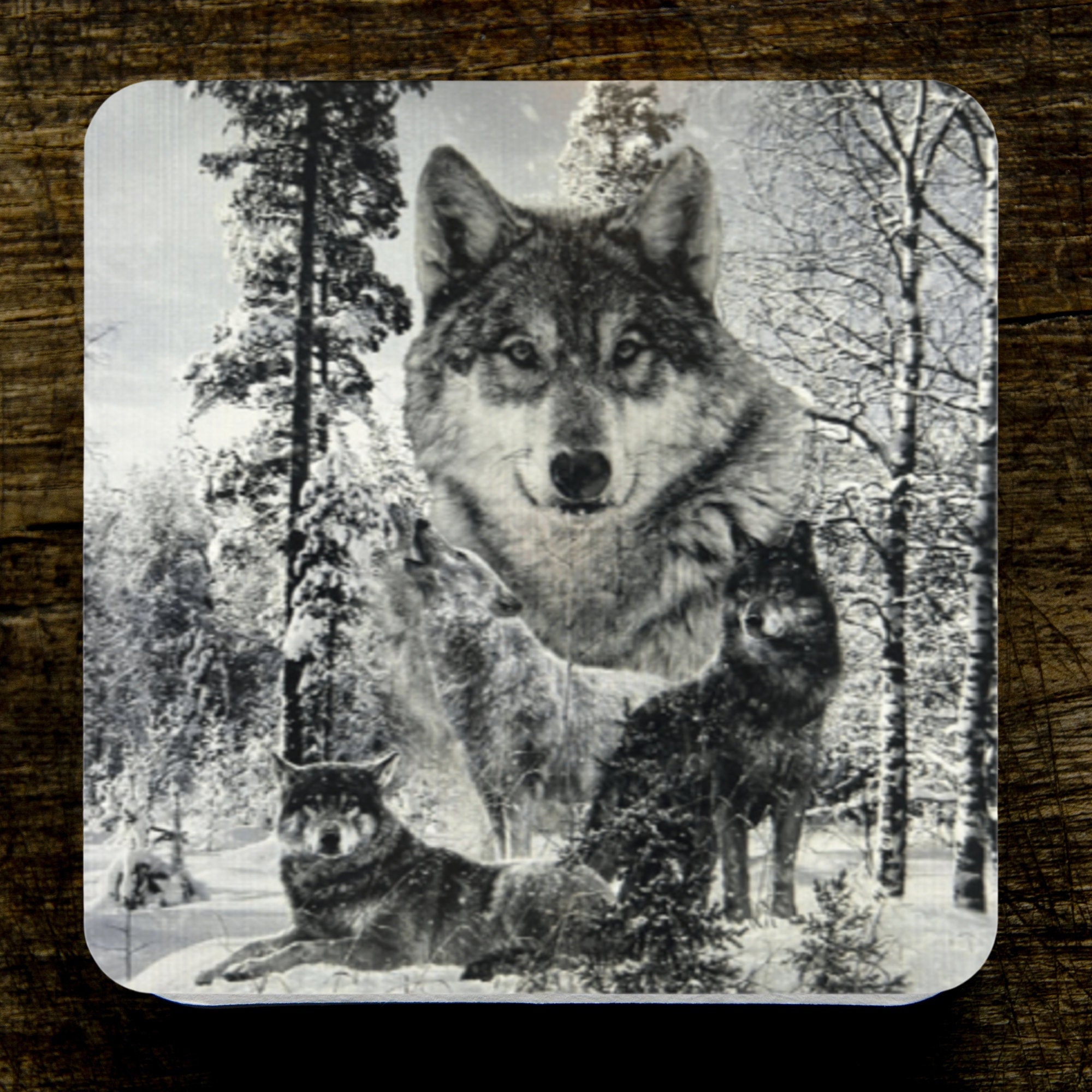 Set of 4 Hand Printed Wooden Coasters Novelty Coasters - Etsy UK