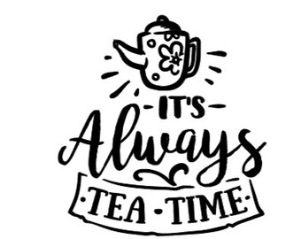 Tea Time Decal | Etsy