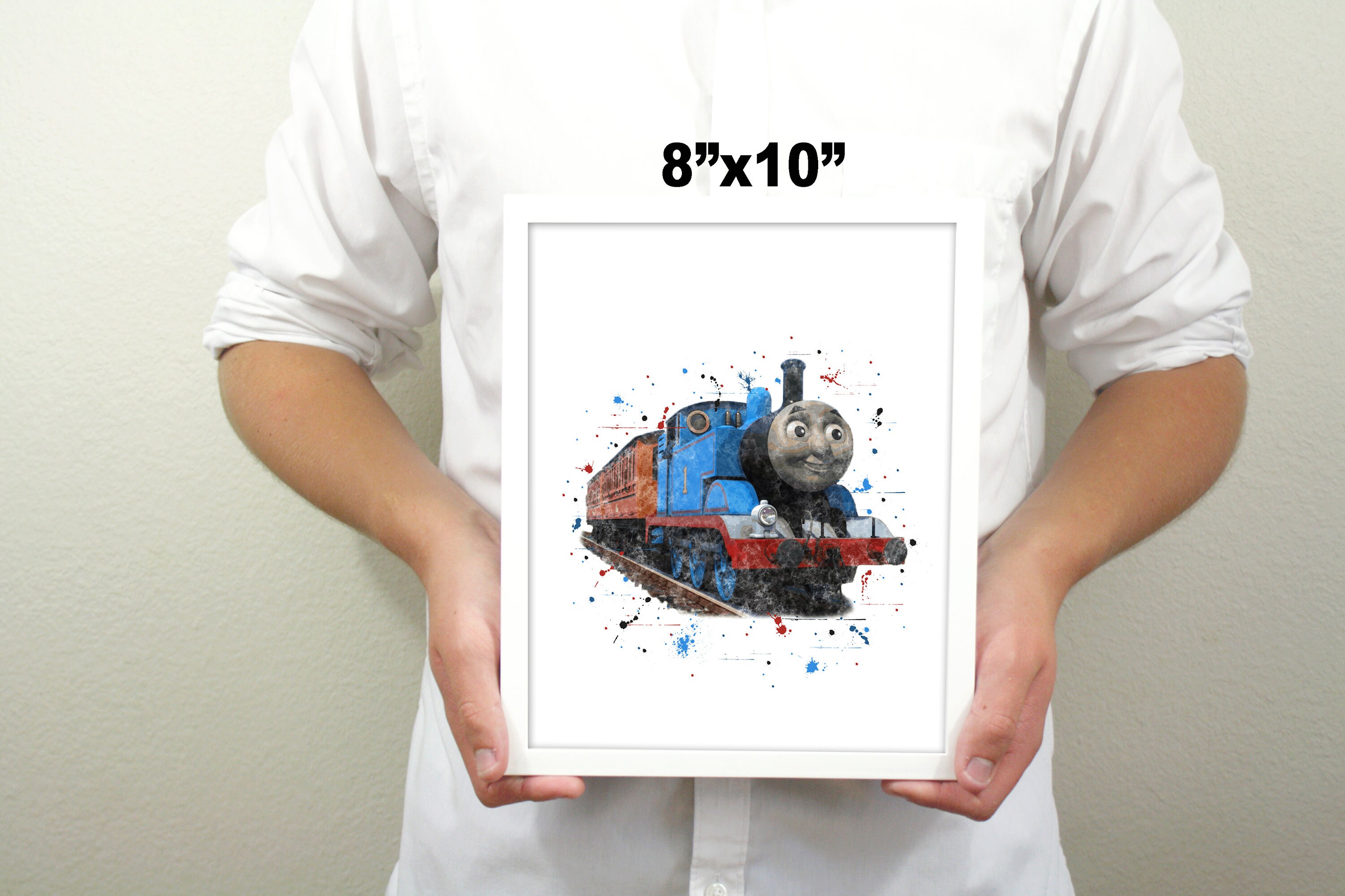 Printable Thomas the Tank Engine Watercolor Train Wall Art, Boy Kids ...