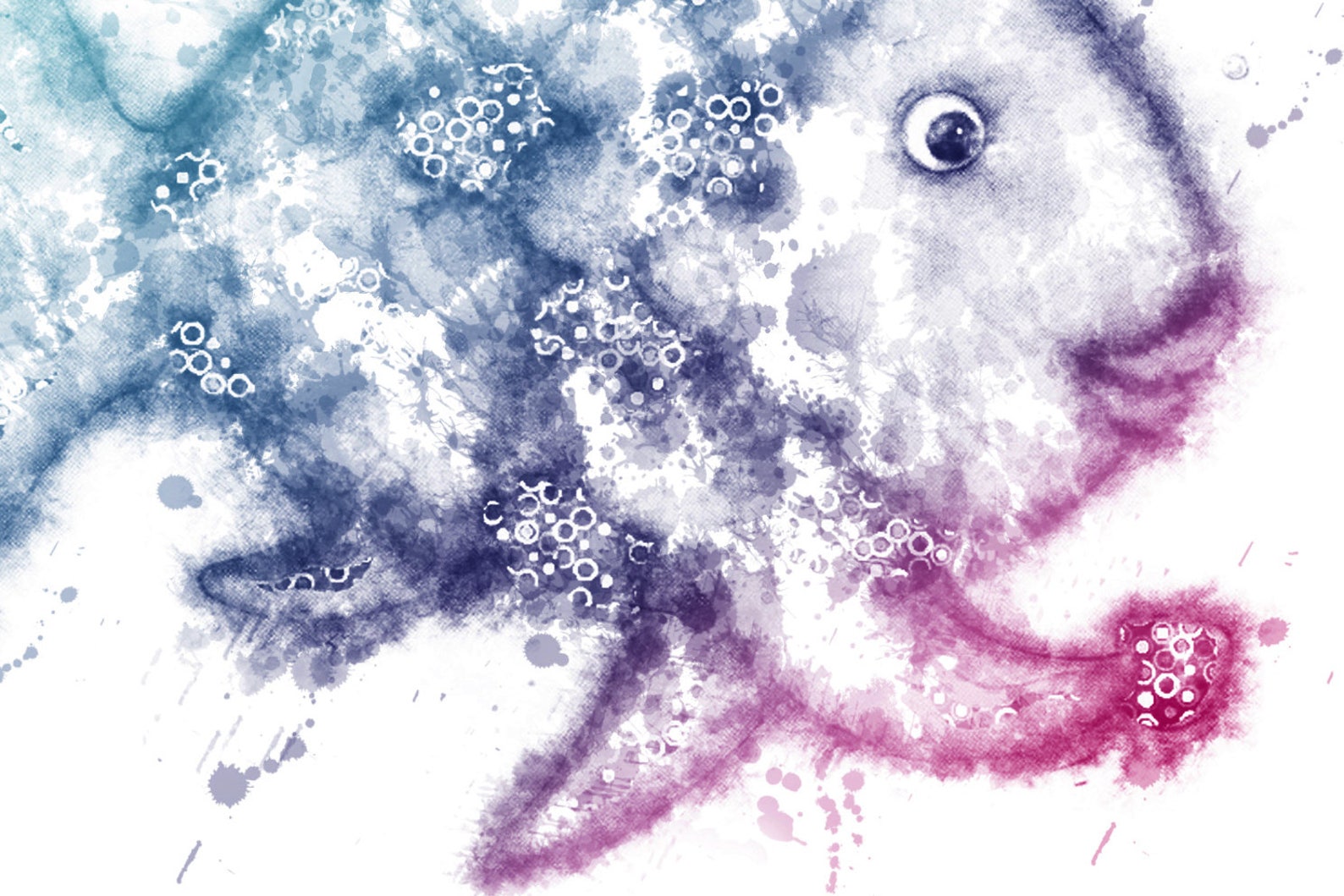 Printable the Rainbow Fish Book Art Digital Posters Watercolor, Nursery ...