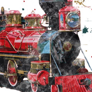 Printable Disney Magic Kingdom Train Wall Art, Disney World Train Print ...