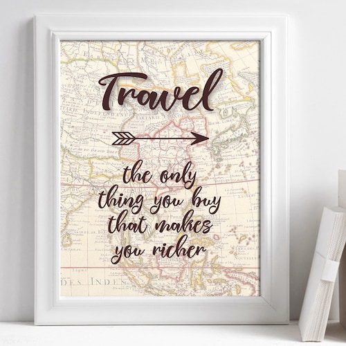 Travel Quote Poster Travel Quote Printable Travel Art Print - Etsy