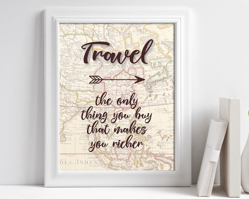 Travel Quote Poster Travel Quote Printable Travel Art Print - Etsy