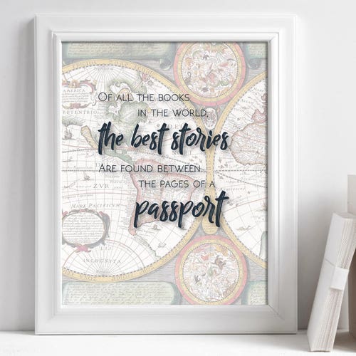 Travel Quote Poster Travel Quote Printable Travel Art Print - Etsy