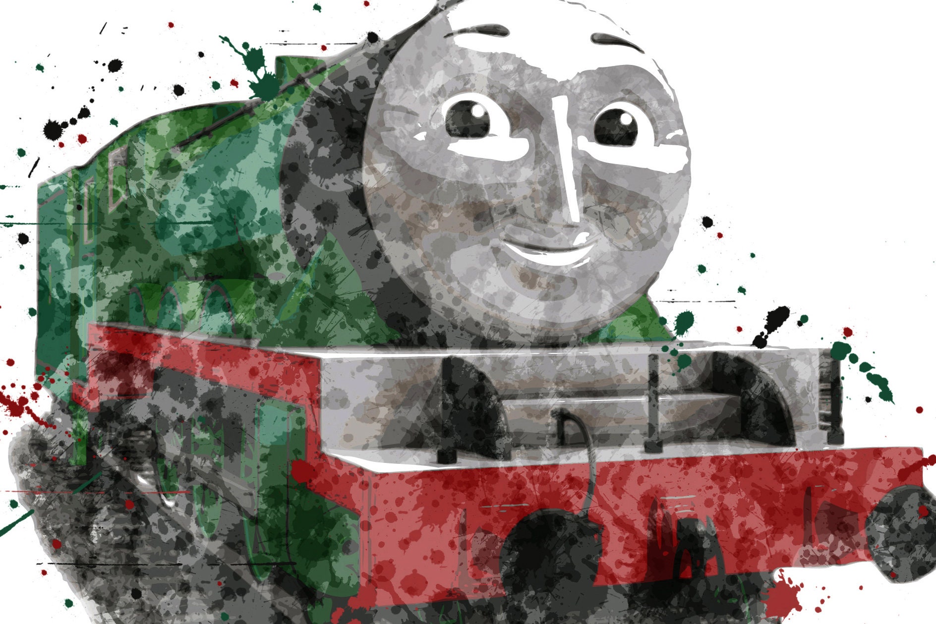 Printable Henry Watercolor Train Wall Art Boy Kids Room - Etsy