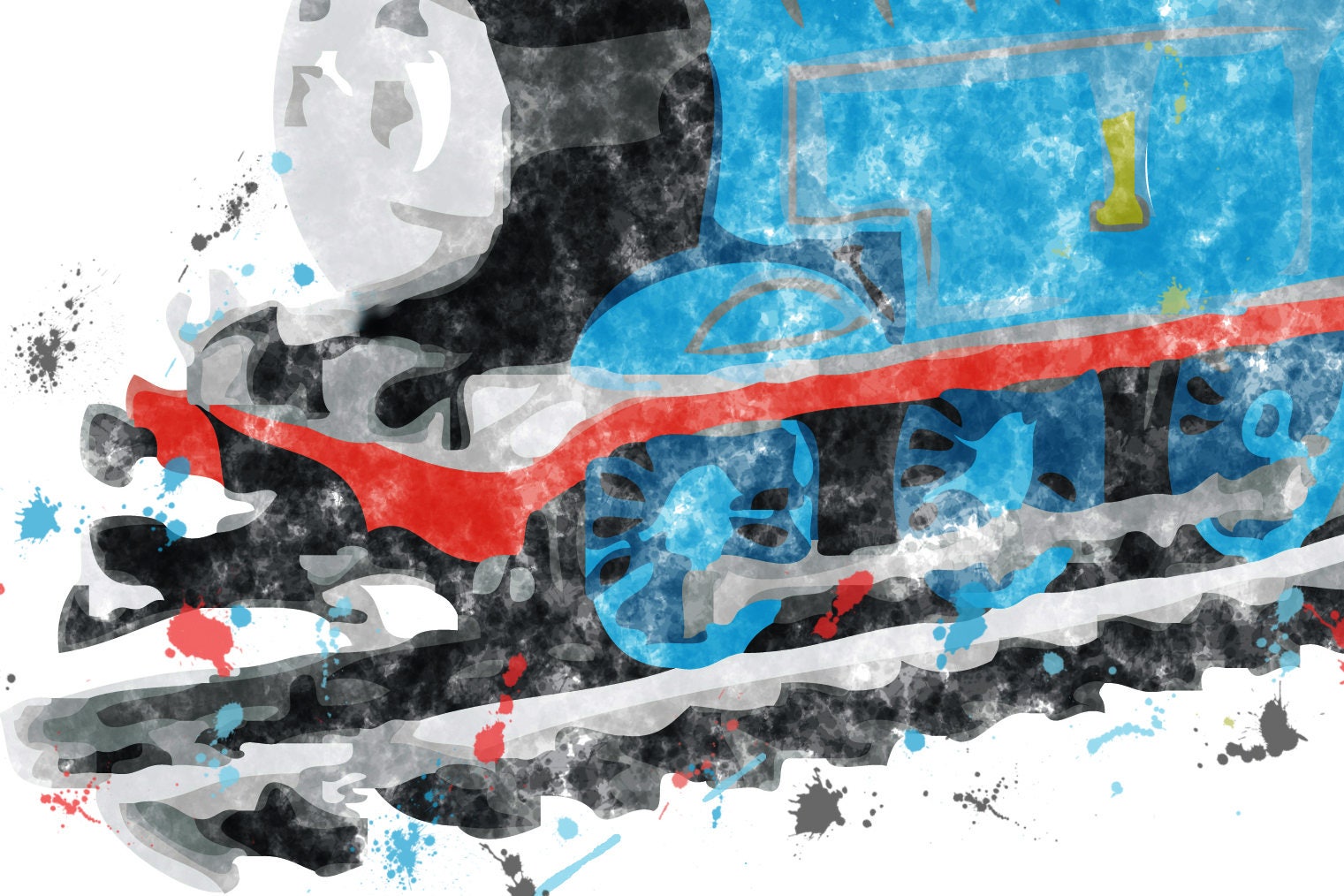 Printable Thomas the Tank Engine Watercolor Train Wall Art, Boy Kids ...