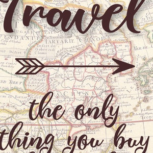 Travel Quote Poster, Travel Quote Printable, Travel Art Print, Travel ...