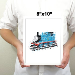 Printable Thomas the Tank Engine Watercolor Train Wall Art, Boy Kids ...