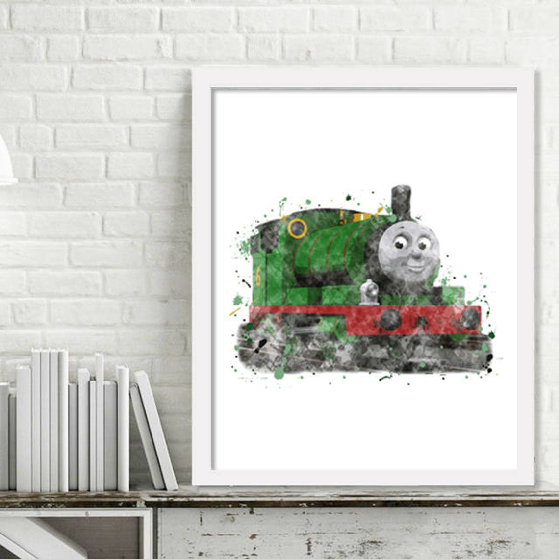 Printable Percy Watercolor Train Wall Art Boy Kids Room - Etsy Canada