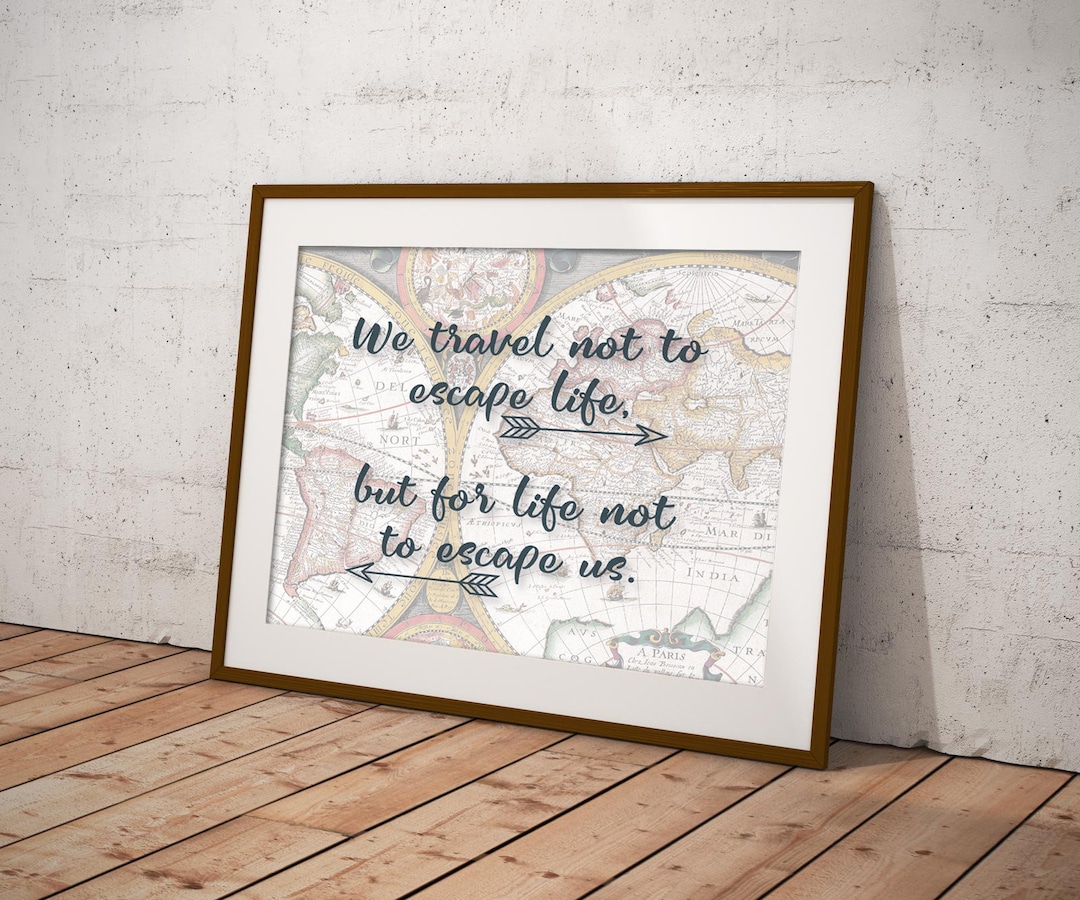 Travel Quote Poster, Travel Quote Printable, Travel Art Print, Travel ...