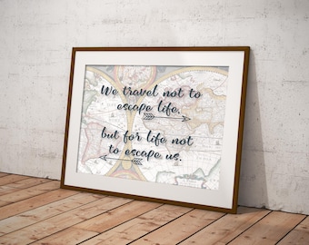 Watercolor Map, World Map Travel Poster, Map Printable, Travel Art ...