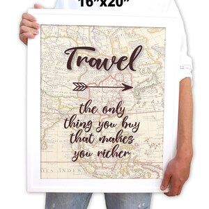 Travel Quote Poster, Travel Quote Printable, Travel Art Print, Travel ...