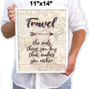 Travel Quote Poster, Travel Quote Printable, Travel Art Print, Travel ...