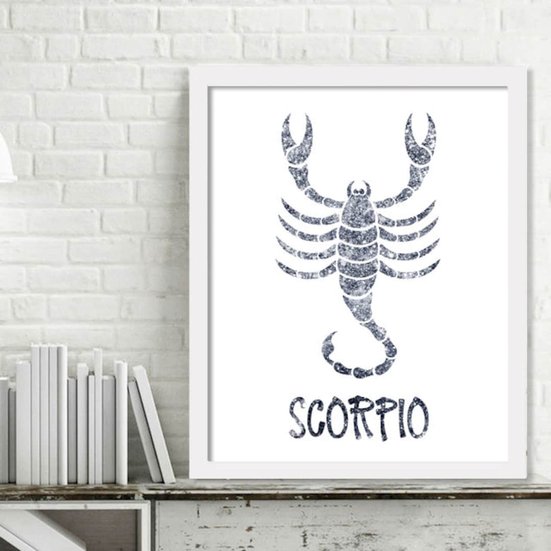 Printable Zodiac Wall Art, Scorpio Print, October Birthday Gift ...