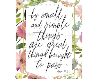 Small and Simple Things Handout INSTANT DOWNLOAD - Etsy