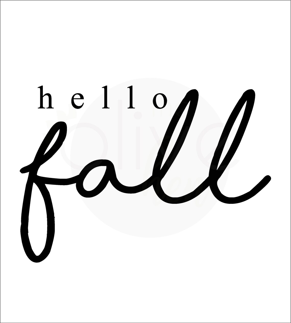 Hello Fall SVG File - Instant Download - Etsy