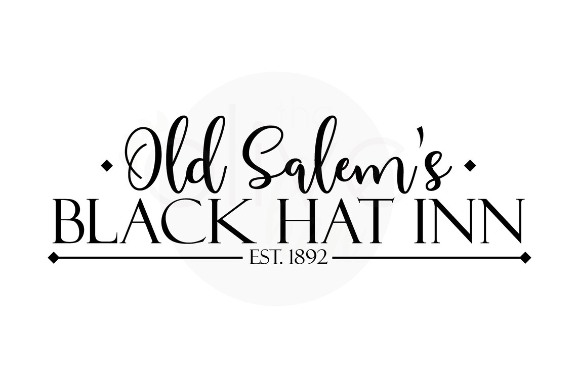 Old Salem's Black Hat Inn SVG File - Instant Download - Etsy