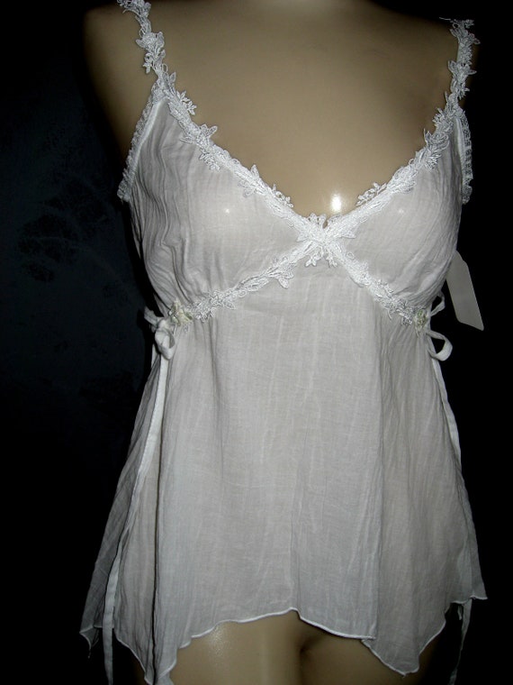 Claire Pettibone Luxury Lingerie Set White PJ Cami To… - Gem
