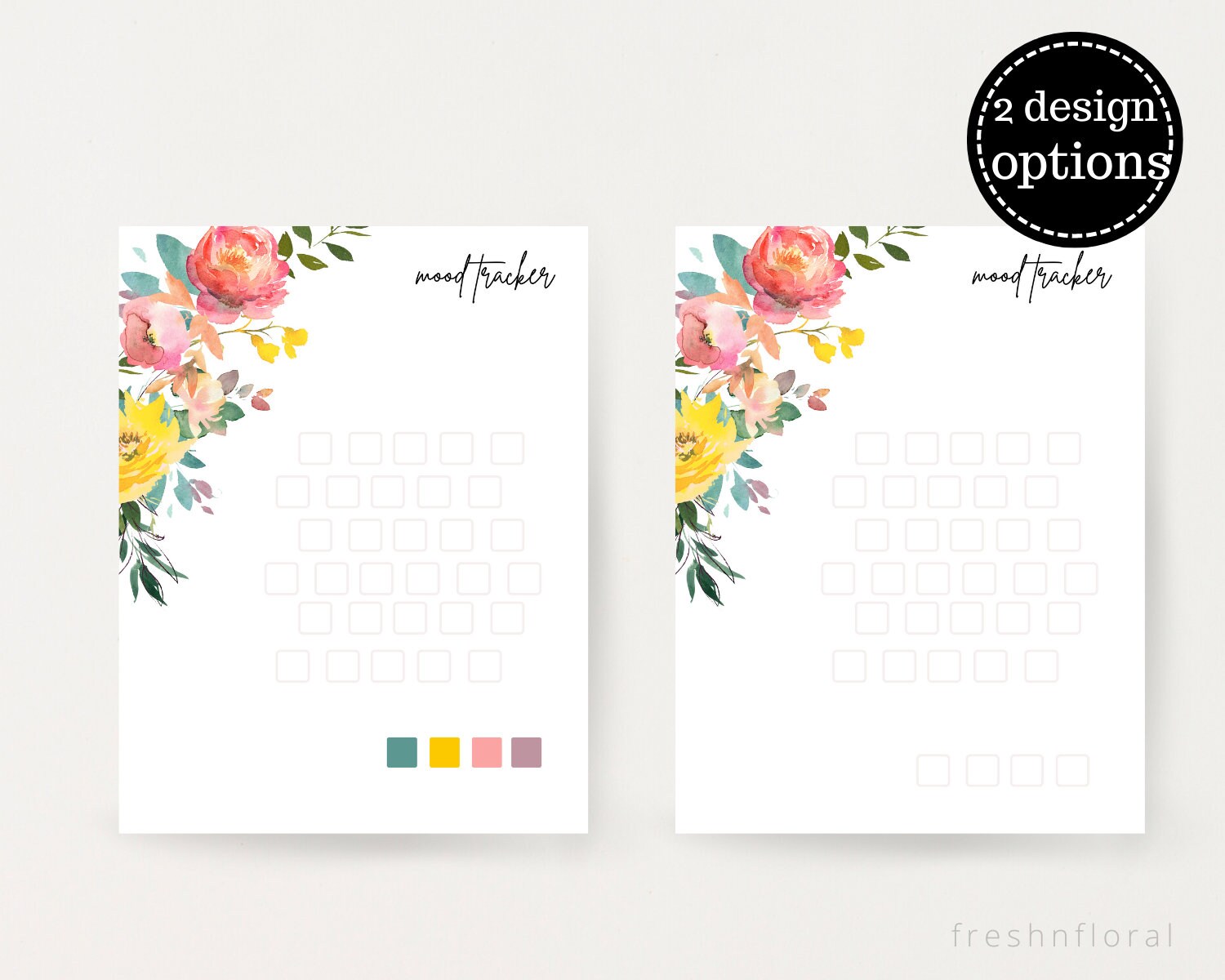 Spring Monthly Mood Tracker Printable Spring Mood Tracker | Etsy