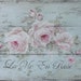 French Saying Roses Sign Pink La Ve En Rose Vintage Style by - Etsy