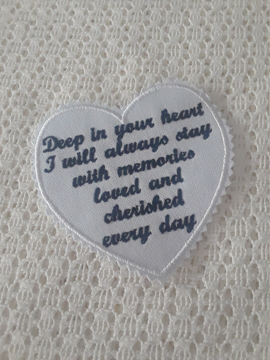 Heart Memory Patch: Sew on or Iron On, Memorial Gift - Etsy