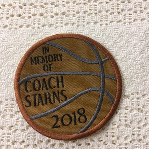 SPORTS SUPPORT Patch 4, Basketball Team Memory Of, Customize Text ...