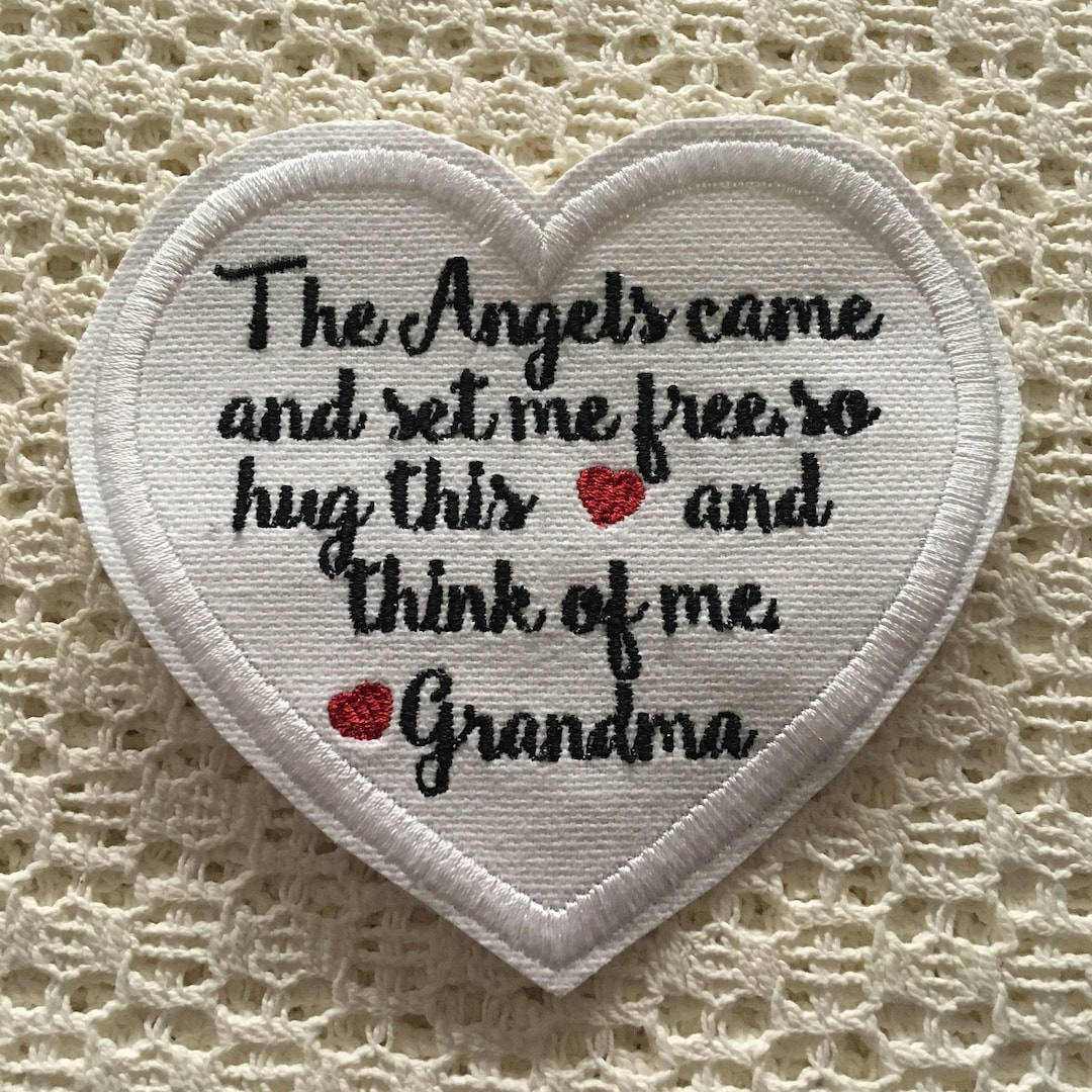 Memorial Heart Patch: "the Angels Came" Memory Pillow Applique - Etsy