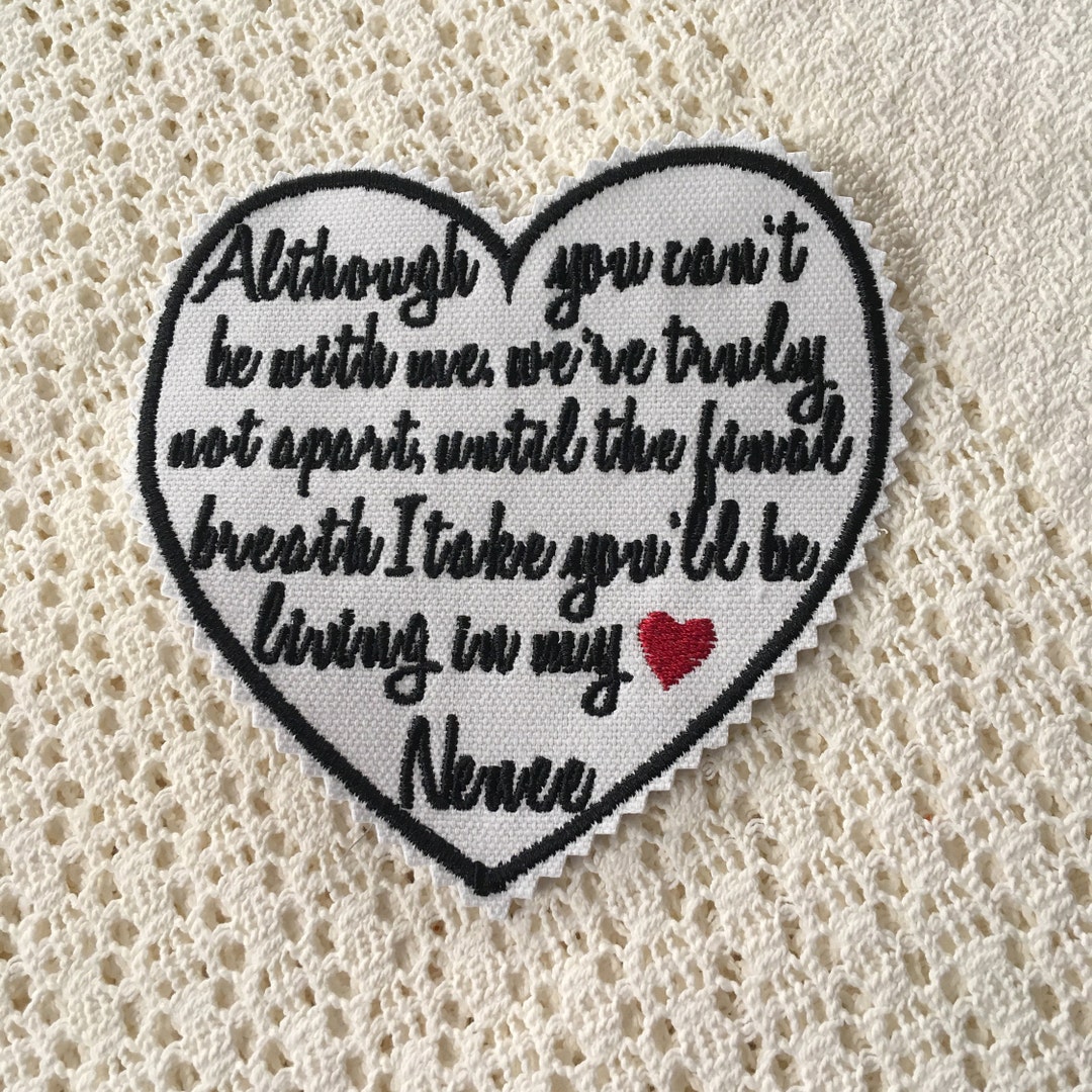 Heart Memory Patch: Custom Shirt Pillow Applique (5x5) - Etsy