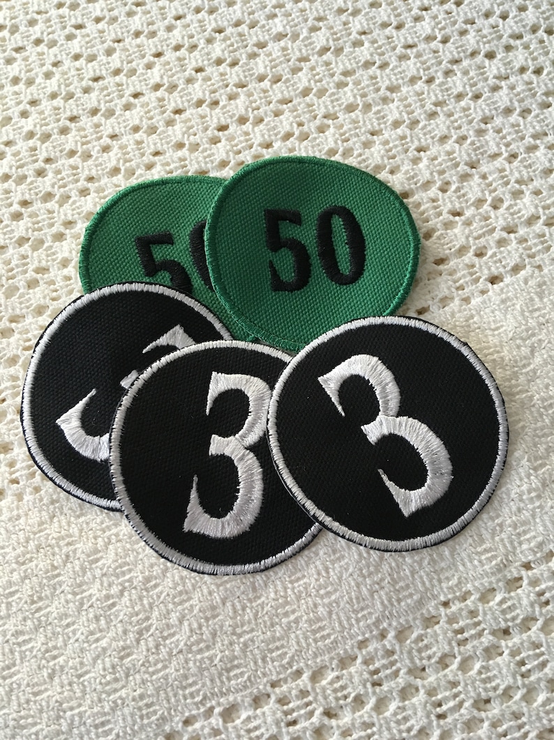 TEAM-UNIFORM NUMBER Patches 2.5 inch Number Uniform Sew Or - Etsy España